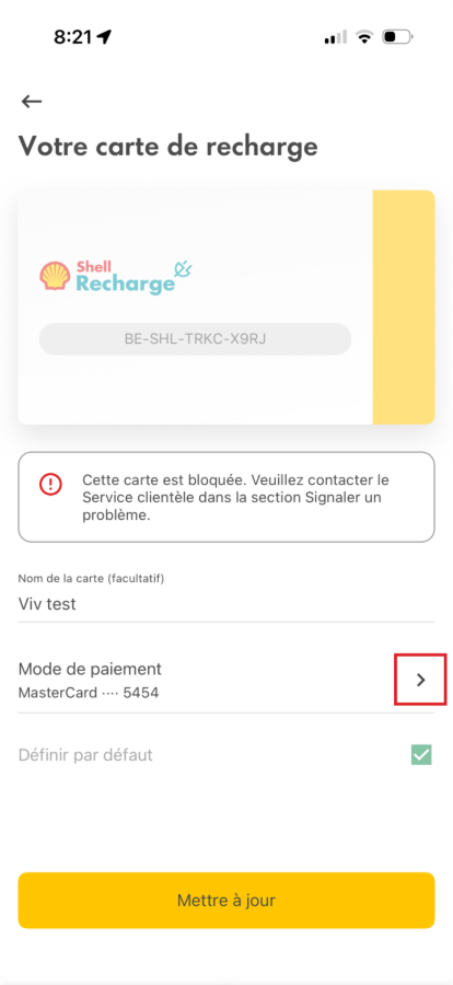 Ma carte de recharge est bloquée. Que dois-je faire ? – Shell